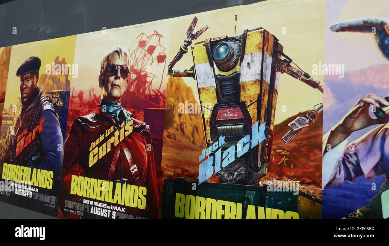 Los Angeles, California, USA 2nd August 2024 Borderlands Posters ...