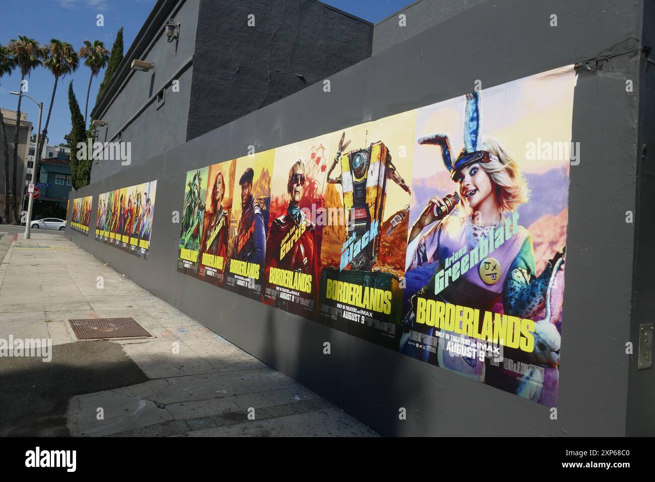 Los Angeles, California, USA 2nd August 2024 Borderlands Posters ...