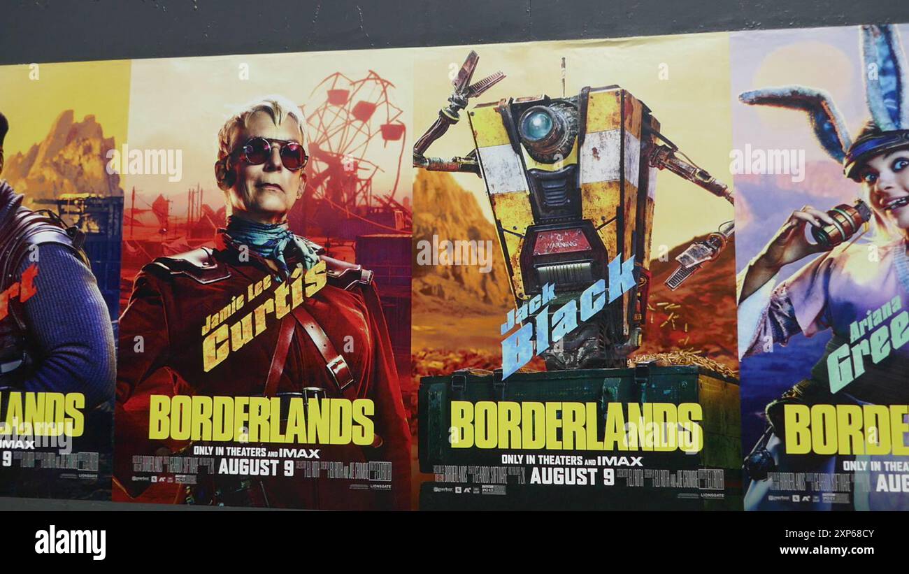 Los Angeles, California, USA 2nd August 2024 Borderlands Posters ...