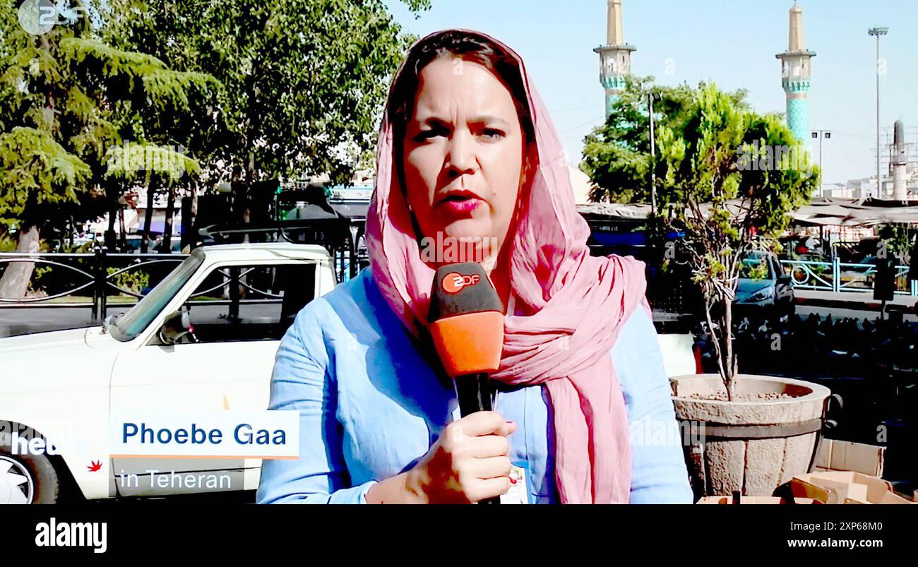 Phoebe Gaa ZDF Reporterin berichtet im Film aus Teheran am 30.07.2024 ...