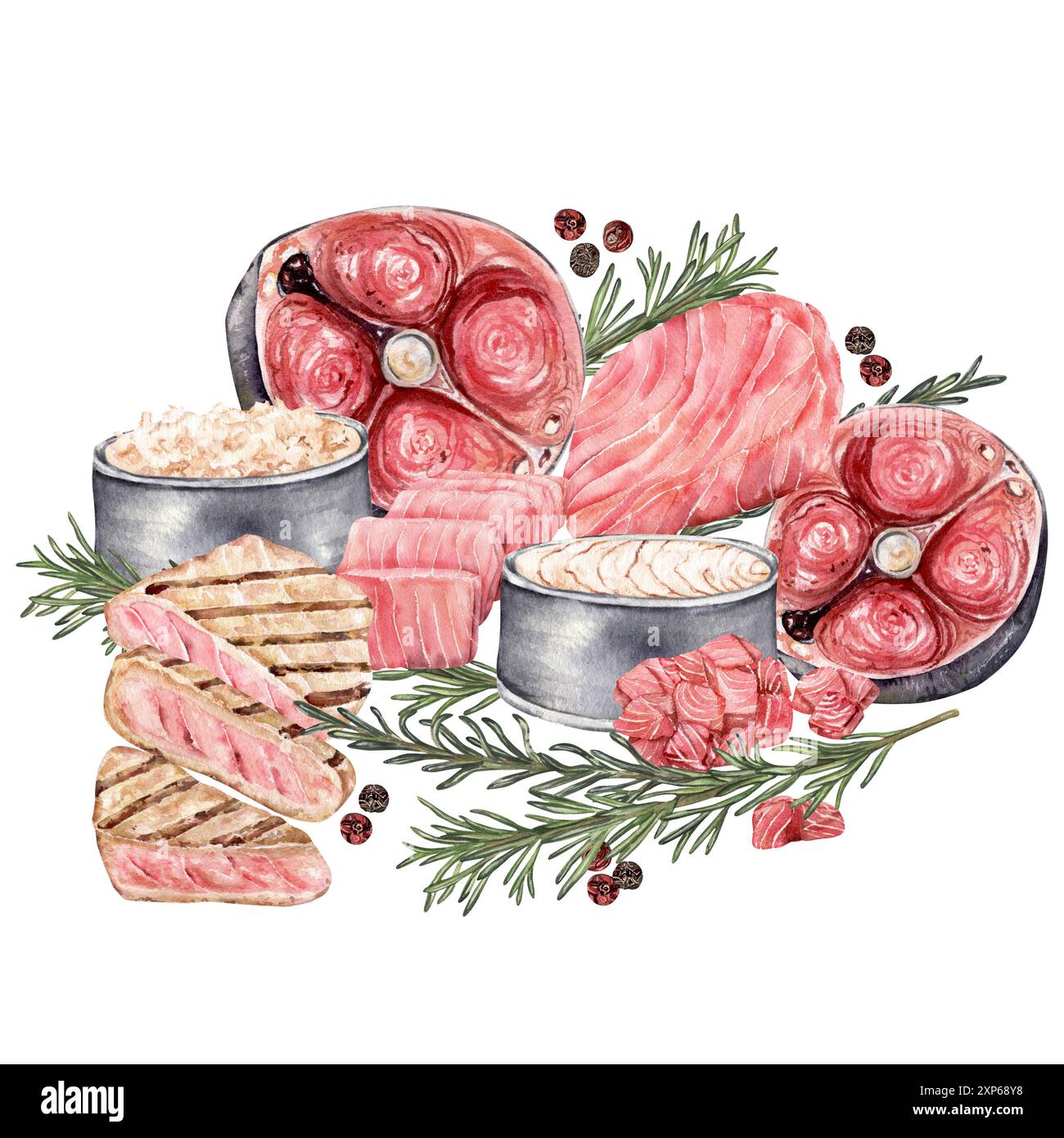 various forms of tuna Stock Photo - Alamy