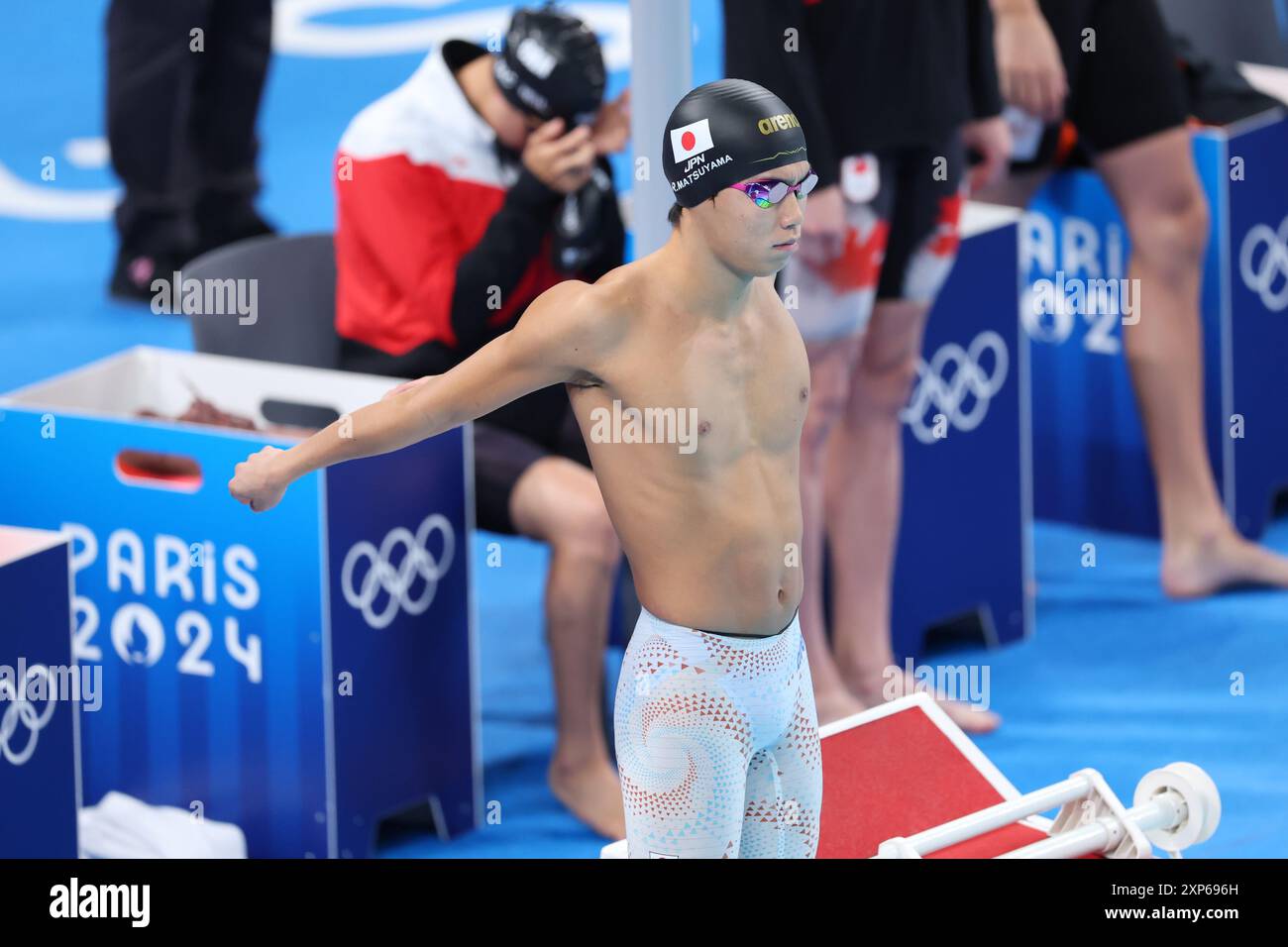 Nanterre, France. 3rd Aug, 2024. Riku Matsuyama (JPN) Swimming : 4x100m ...