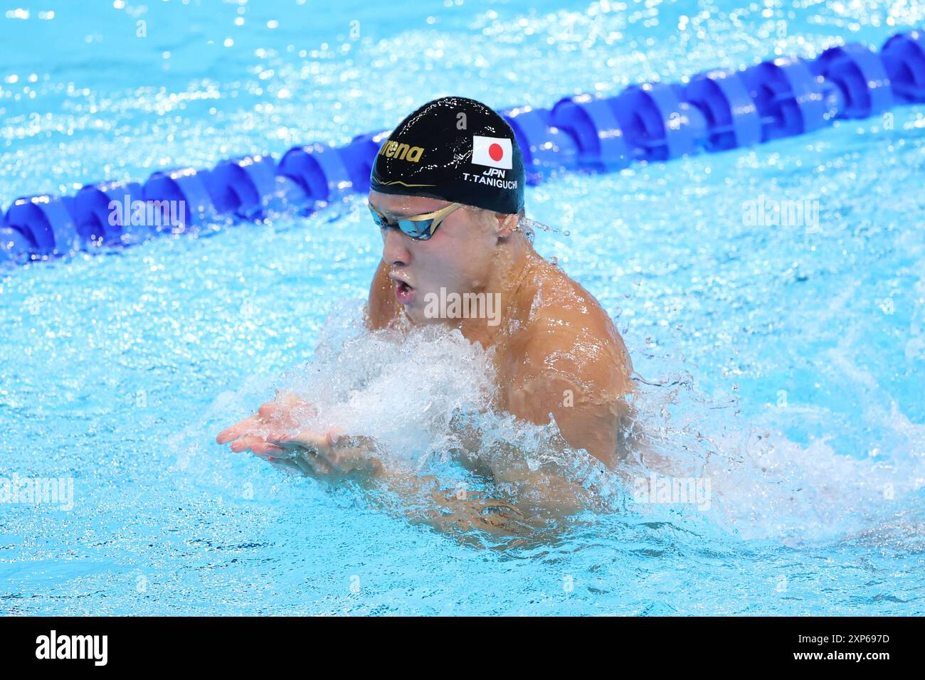 Nanterre, France. 3rd Aug, 2024. Taku Taniguchi (JPN) Swimming : 4x100m ...