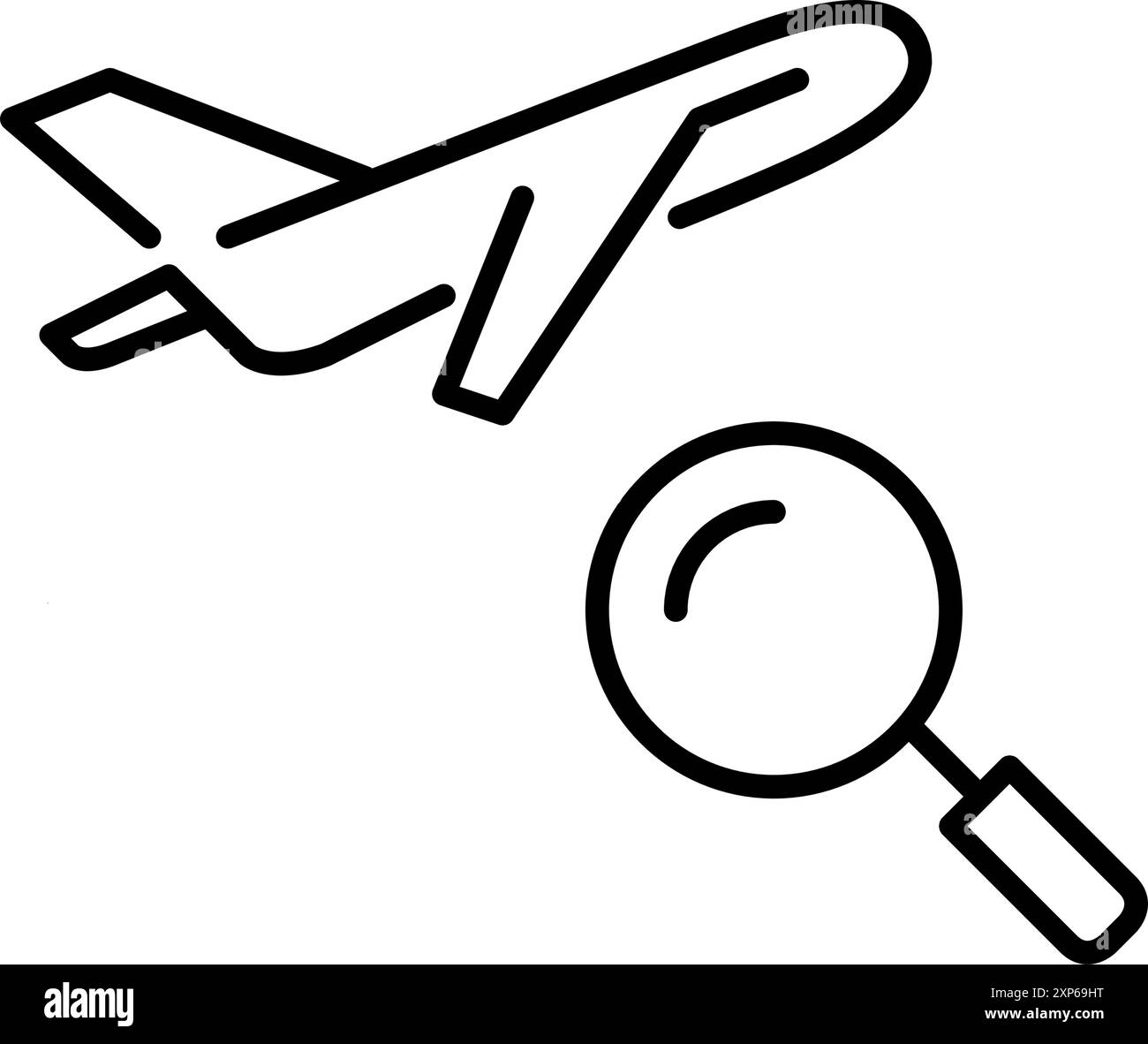 Travel symbol airplane airline Black and White Stock Photos & Images ...