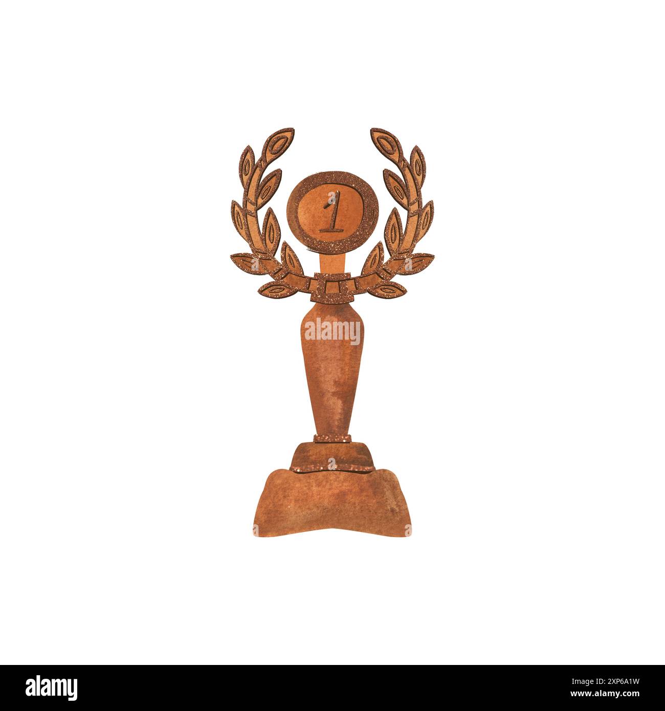 Shiny gold cup. Award for the winner of the competition. Bowl on ...