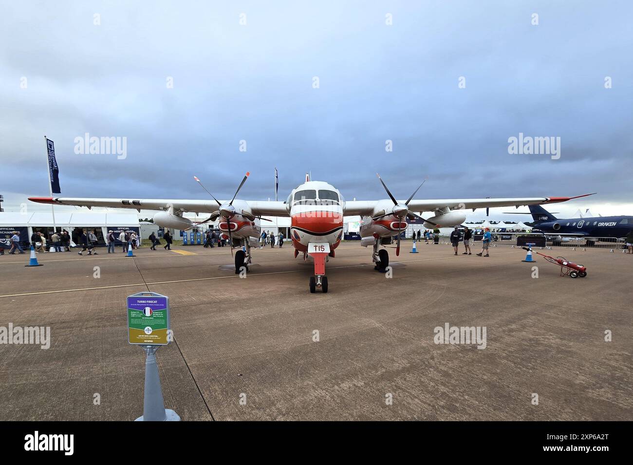 RAF Fairford, UK. 20 July 2024. Conair S-2 Turbo Firecat on static ...