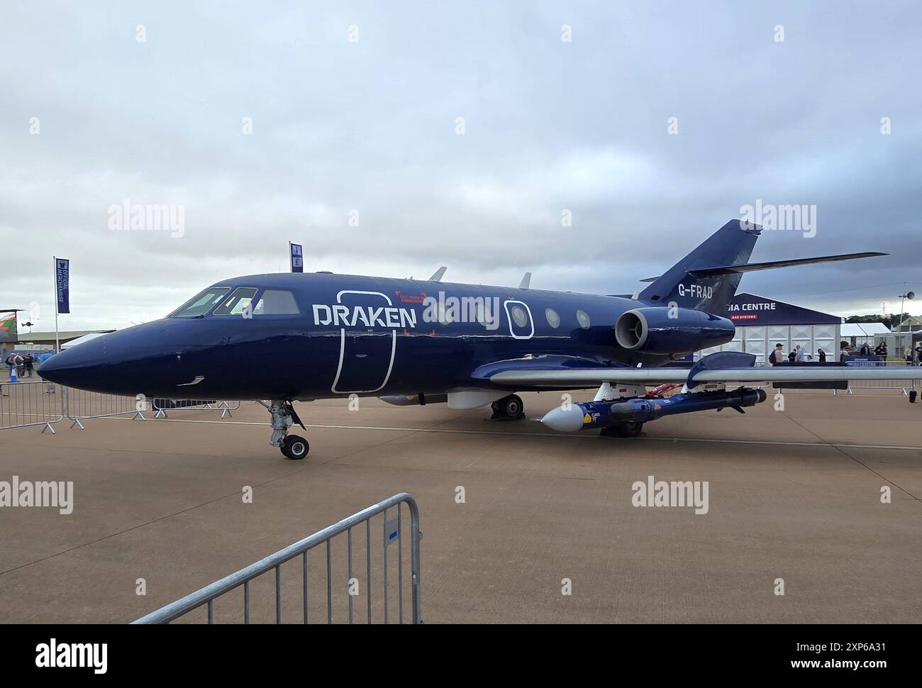 RAF Fairford, UK. 20 July 2024. Dassault Falcon 20 on static display at ...