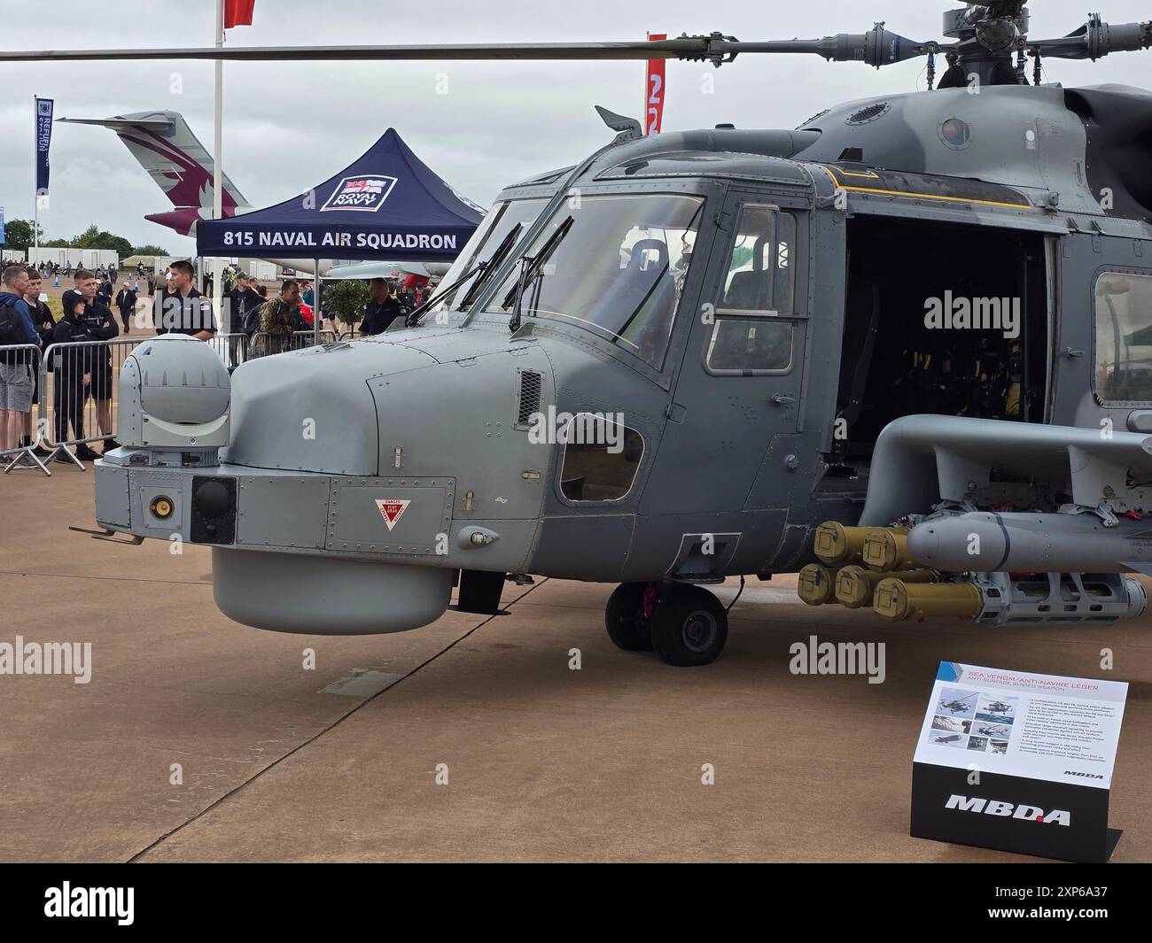 RAF Fairford, UK. 20 July 2024. An AgustaWestland Wildcat helicopter on ...