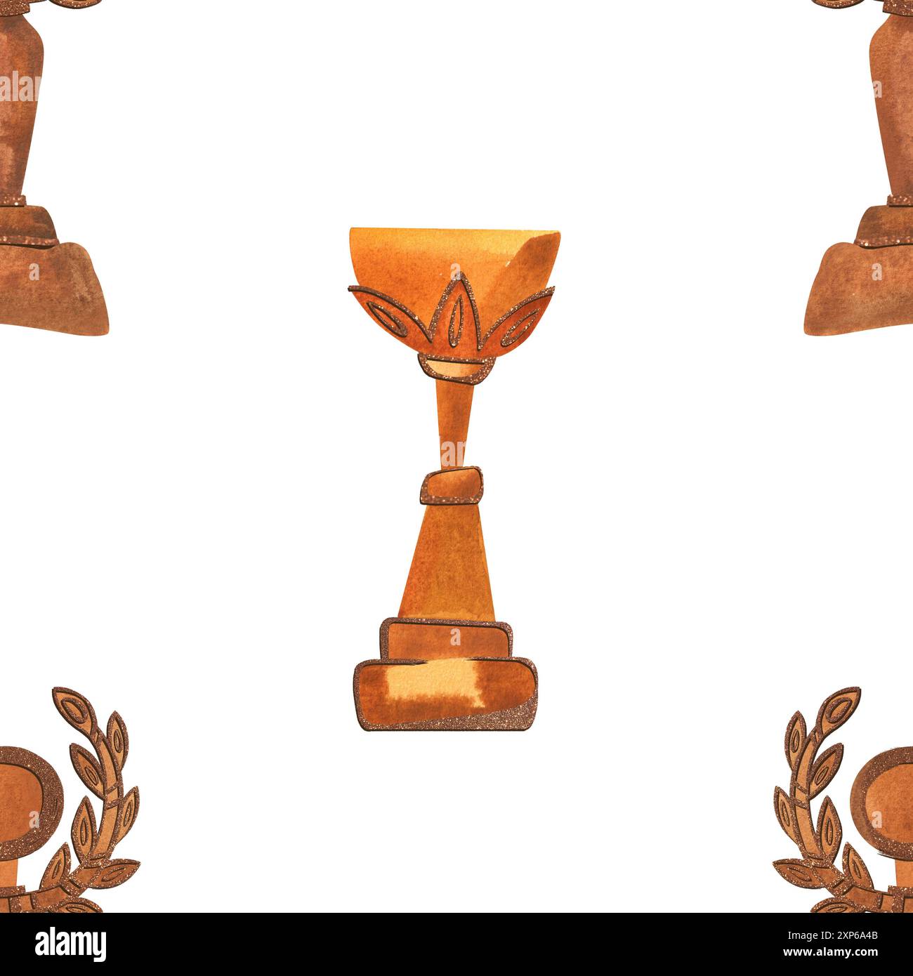 Competition winner prize: seamless pattern with sparkling cups and ...