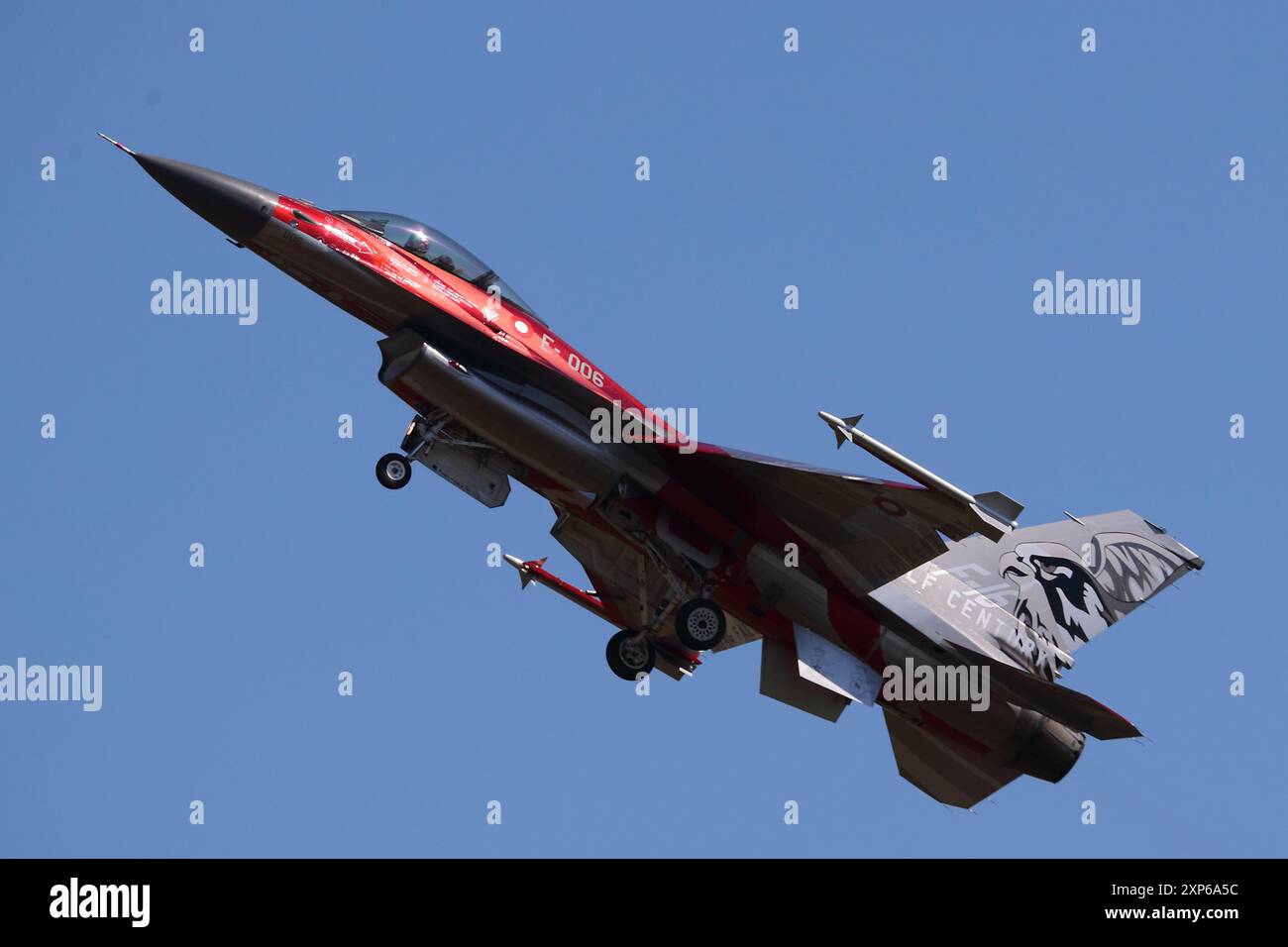 RAF Fairford, UK. 19 July 2024. Danish General Dynamics F-16 during the ...