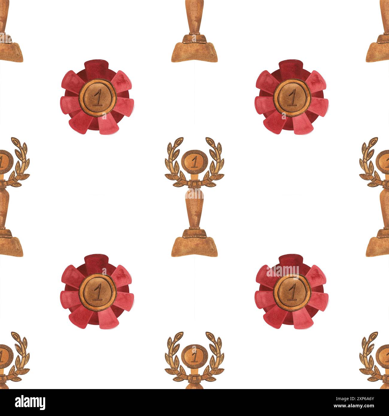 Competition winner prize: seamless pattern with sparkling cups and ...