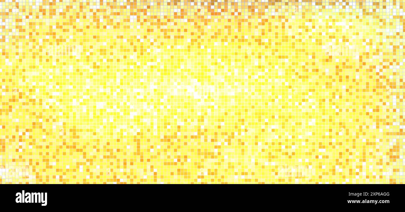 Disco ball pattern. Gold square mosaic backdrop. Night club yellow ...