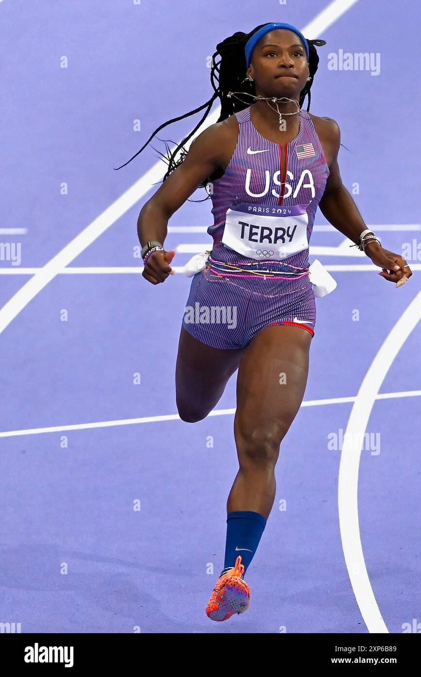 Terry during Women s 100m Final on day eight of the Olympic Games Paris ...