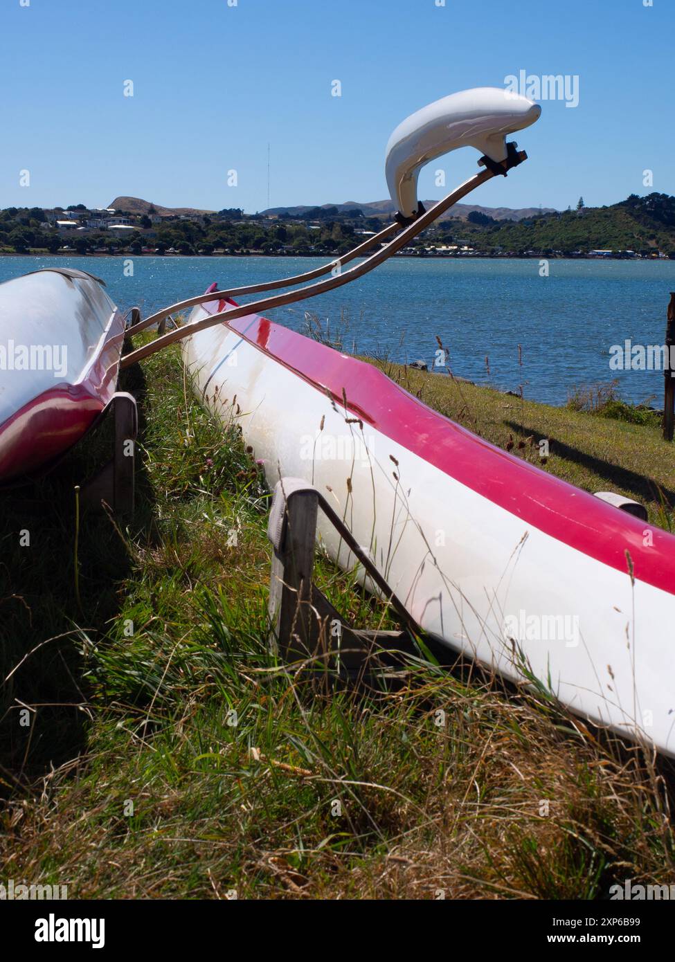 Red And White Boat Stock Photo - Alamy