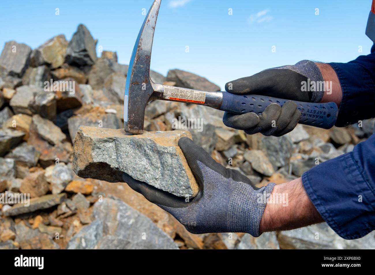 Mining Rock Hammer for Geologists Stock Photo - Alamy