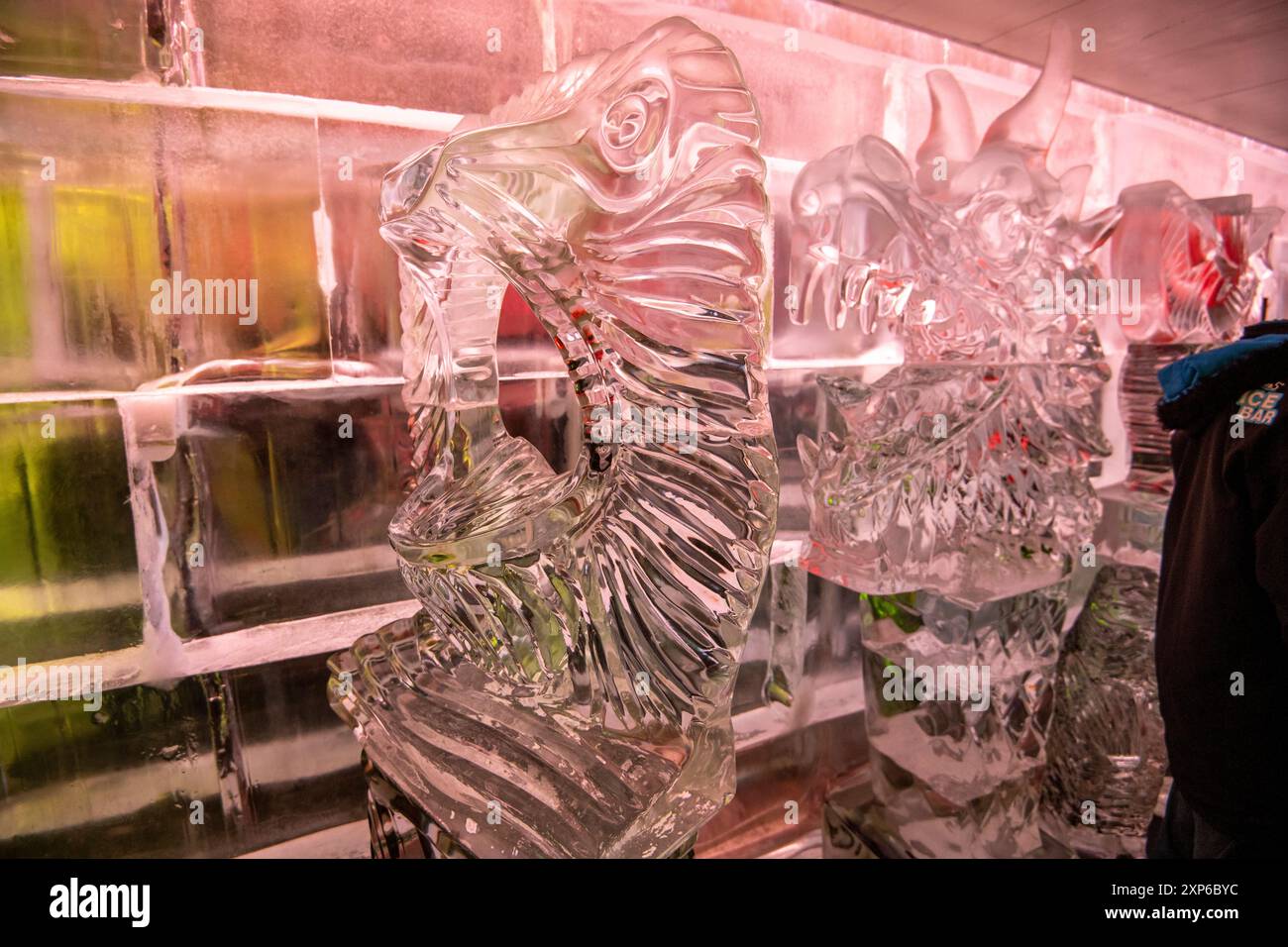 Ice Sculpture in Ice Bar Stock Photo - Alamy