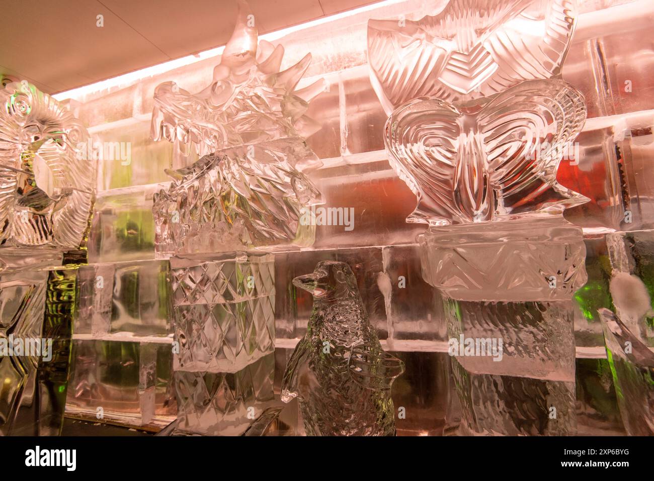 Ice Sculpture in Ice Bar Stock Photo - Alamy