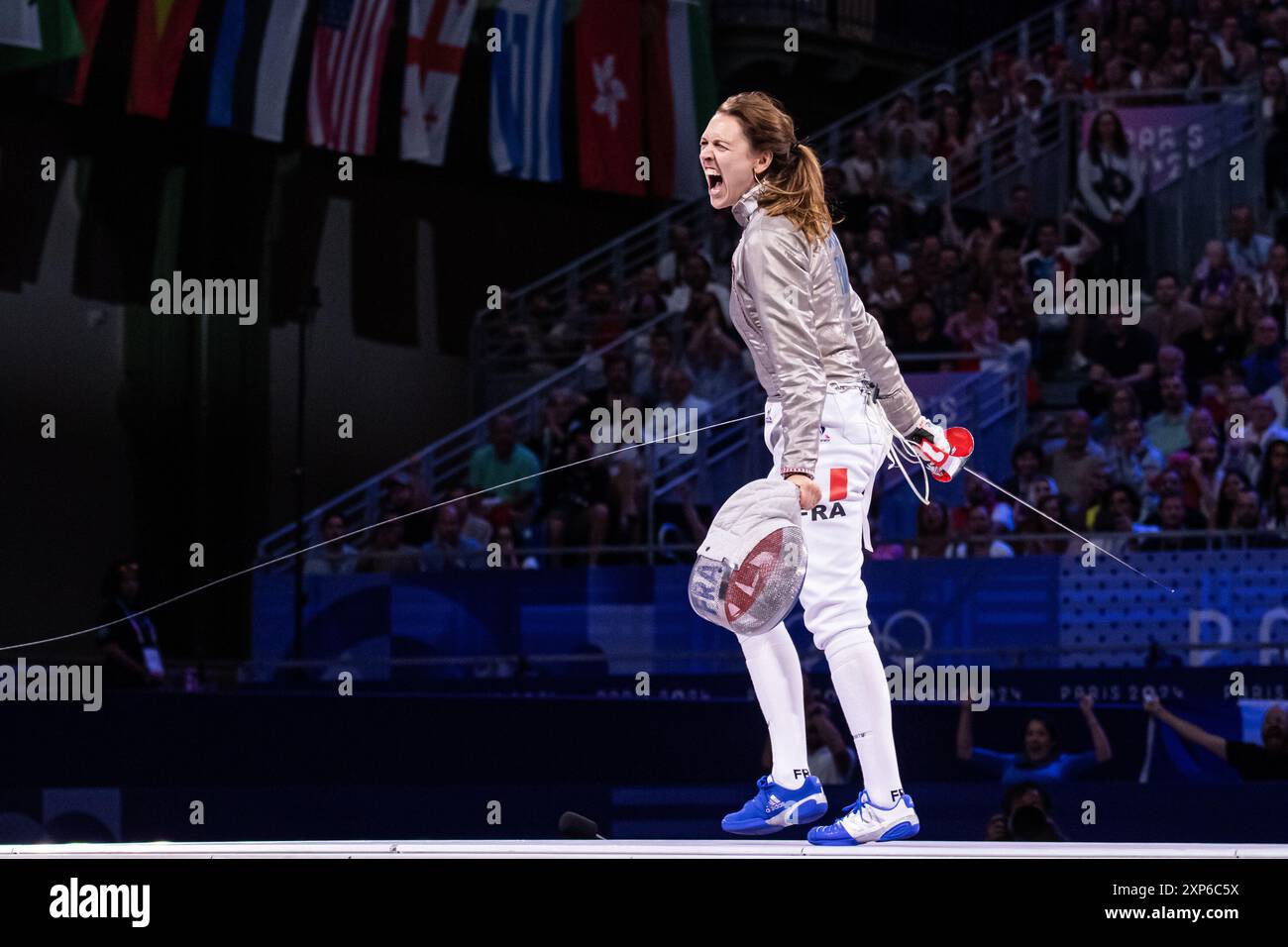 Paris, France. 3rd Aug 2024. Manon Apithy-Brunet (FRA), Fencing, Women ...