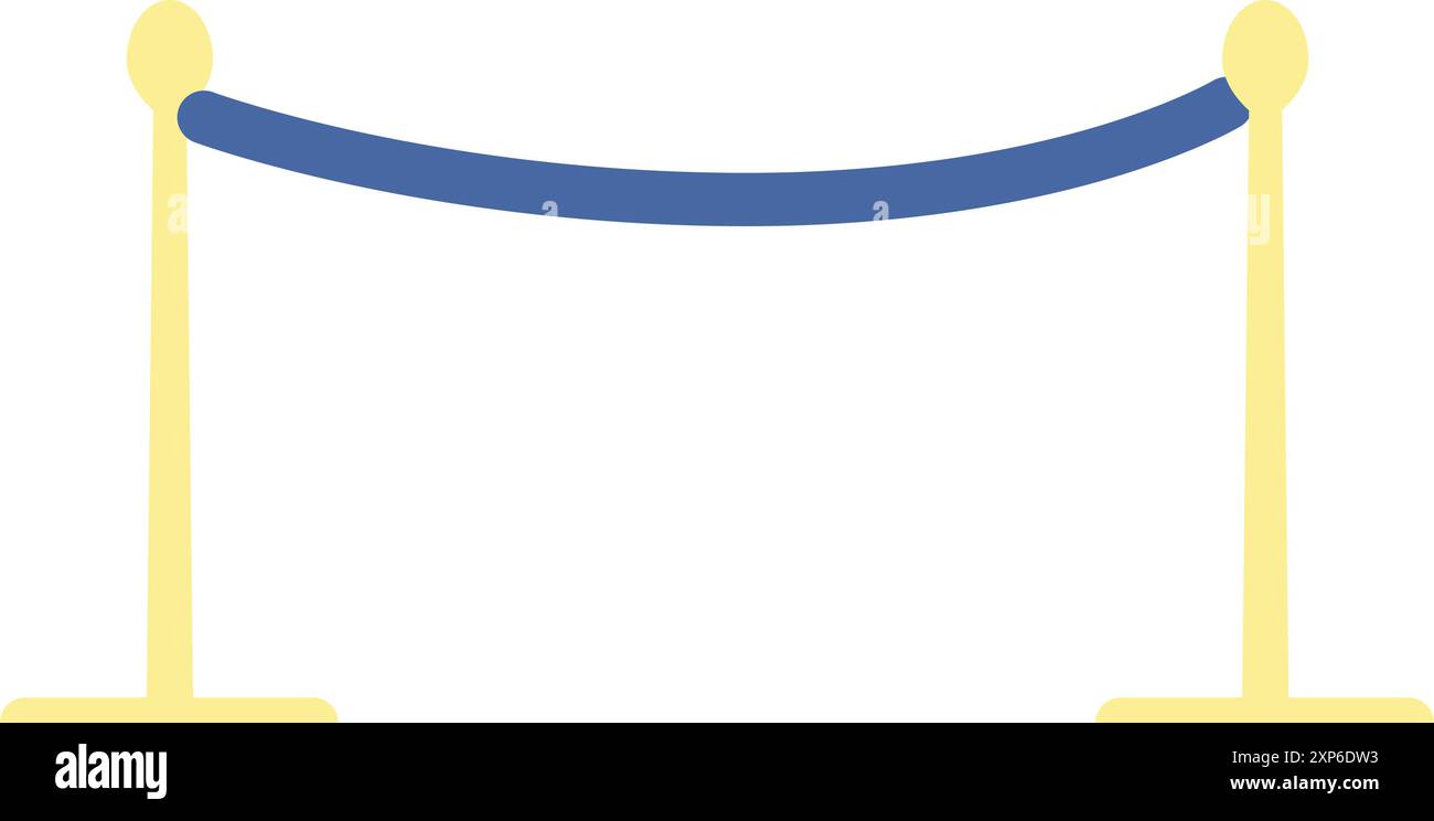 Rope barrier icon. Vip event pole fence Stock Vector Image & Art - Alamy