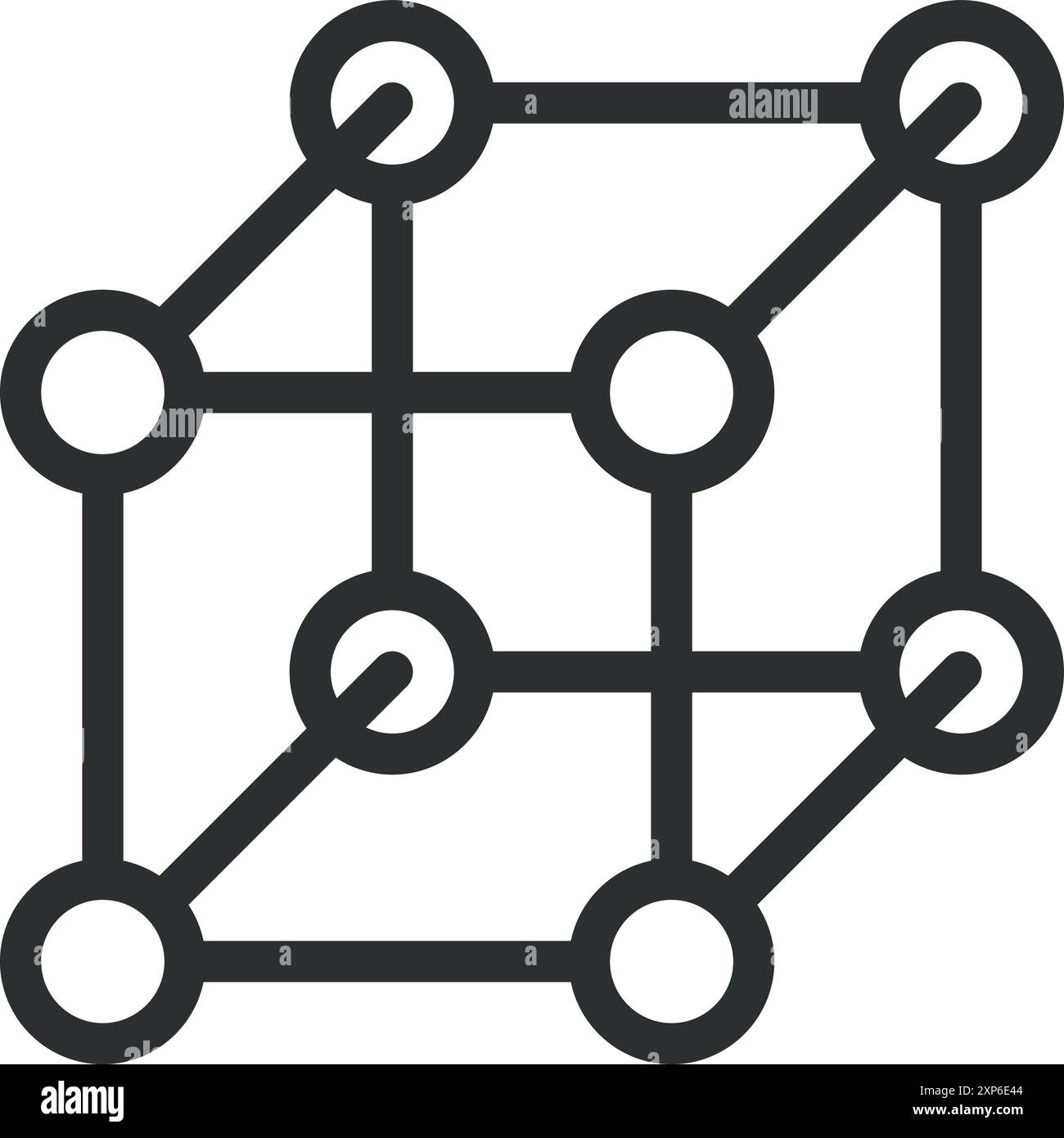 Chemical structure icon. Black line scientific logo Stock Vector Image ...