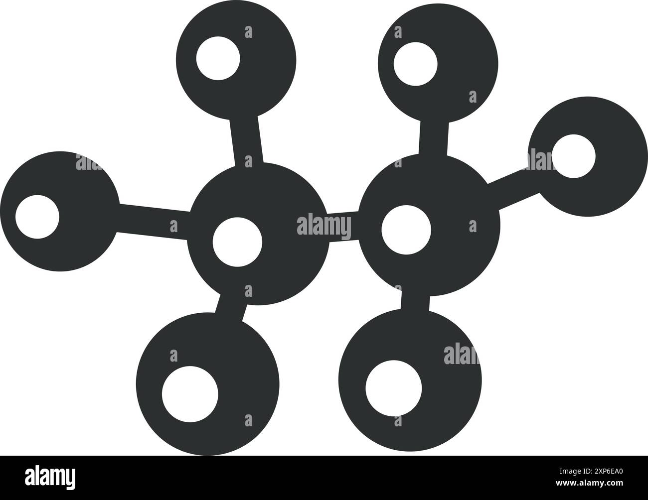 Molecule black icon. Chemical logo. Structure symbol Stock Vector Image ...