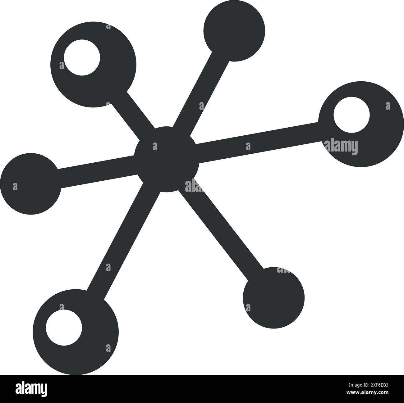 Scientific logo. Black chemical molecule model icon Stock Vector Image ...