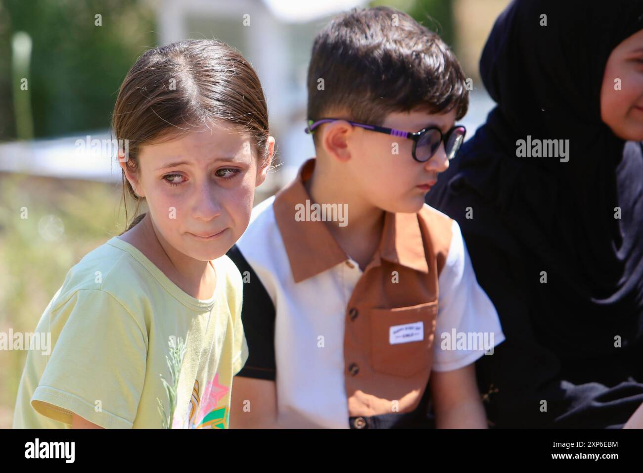 (240804) --BEIJING, Aug. 4, 2024 (Xinhua) -- People attend the funeral ...