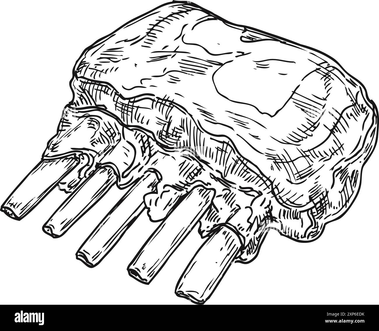 Pork bbq illustration Stock Vector Images - Alamy