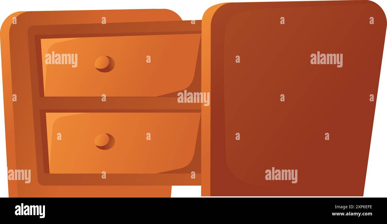 Chest drawer cartoon icon. Wooden room furniture Stock Vector Image ...