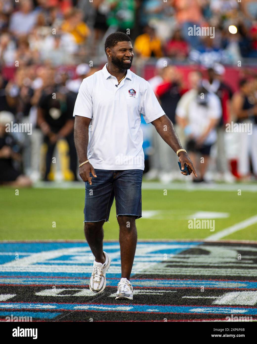 August 01, 2024: Chicago Bears legend #23 Devin Hester enjoys the ...