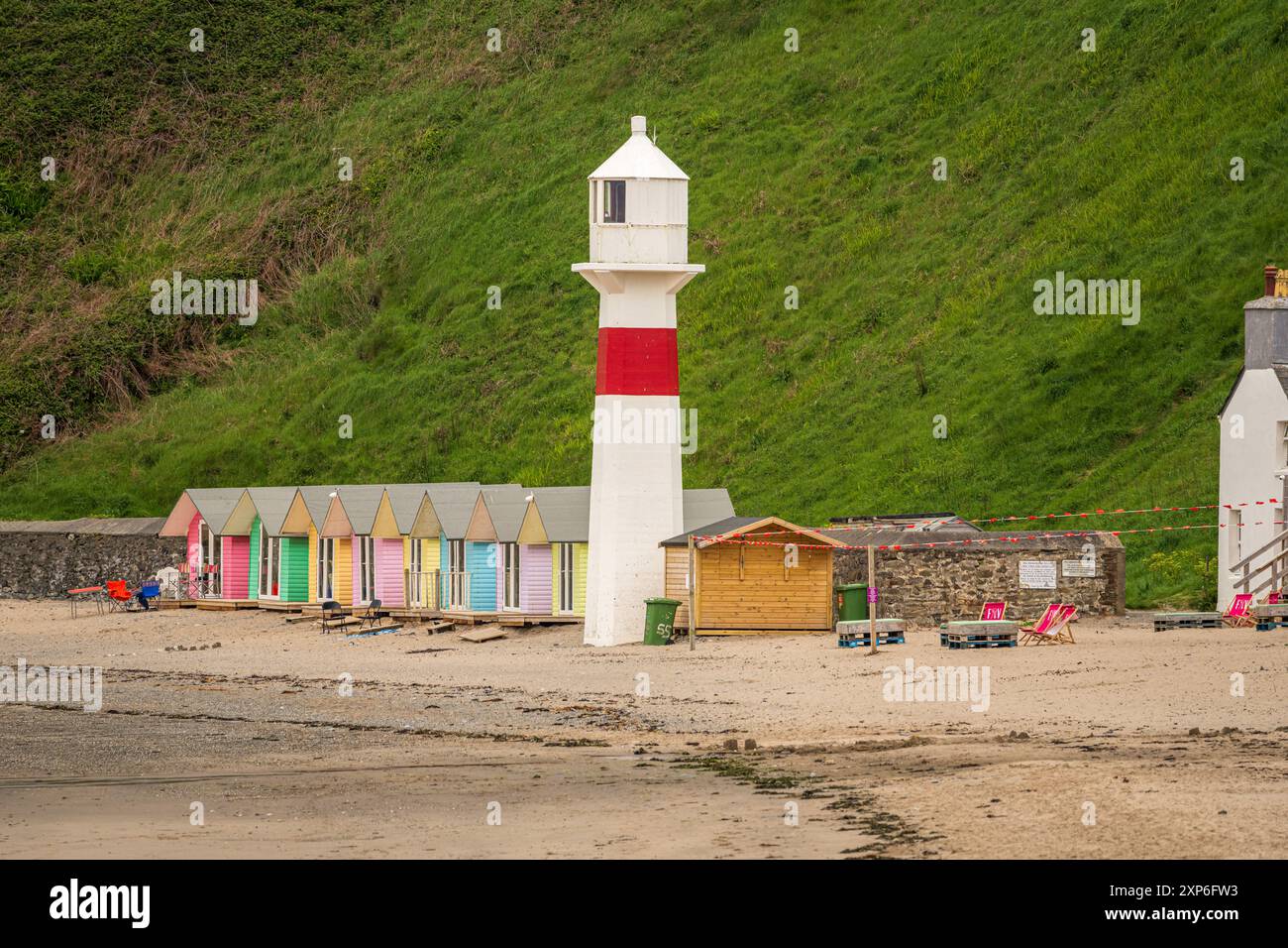 Port Erin, Rushen, Isle of Man - May 18, 2023: Port Erin beach with the ...