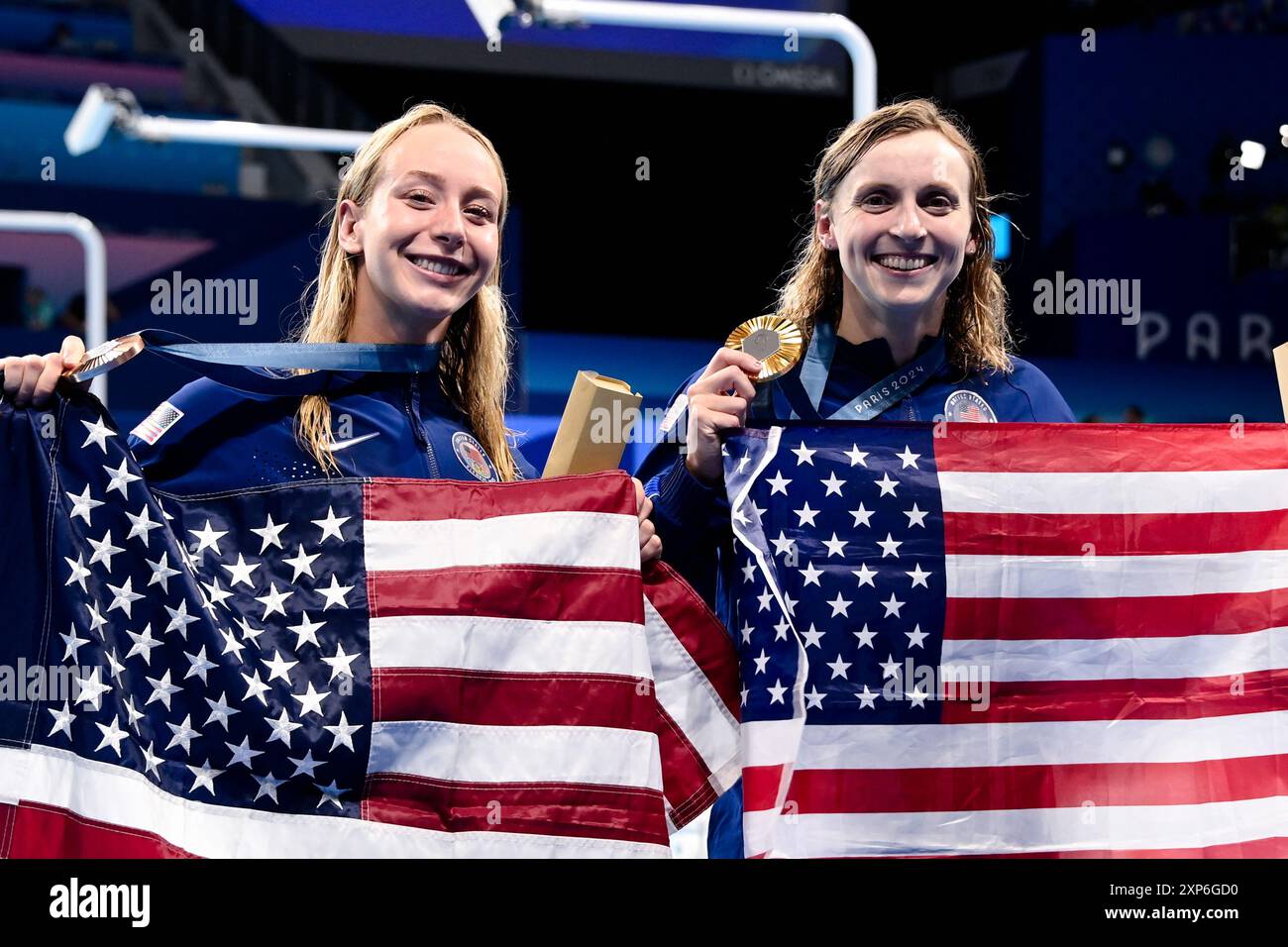 Paris, France. 3rd Aug 2024. Paige Madden ( USA ) Bronze medal, Katie ...