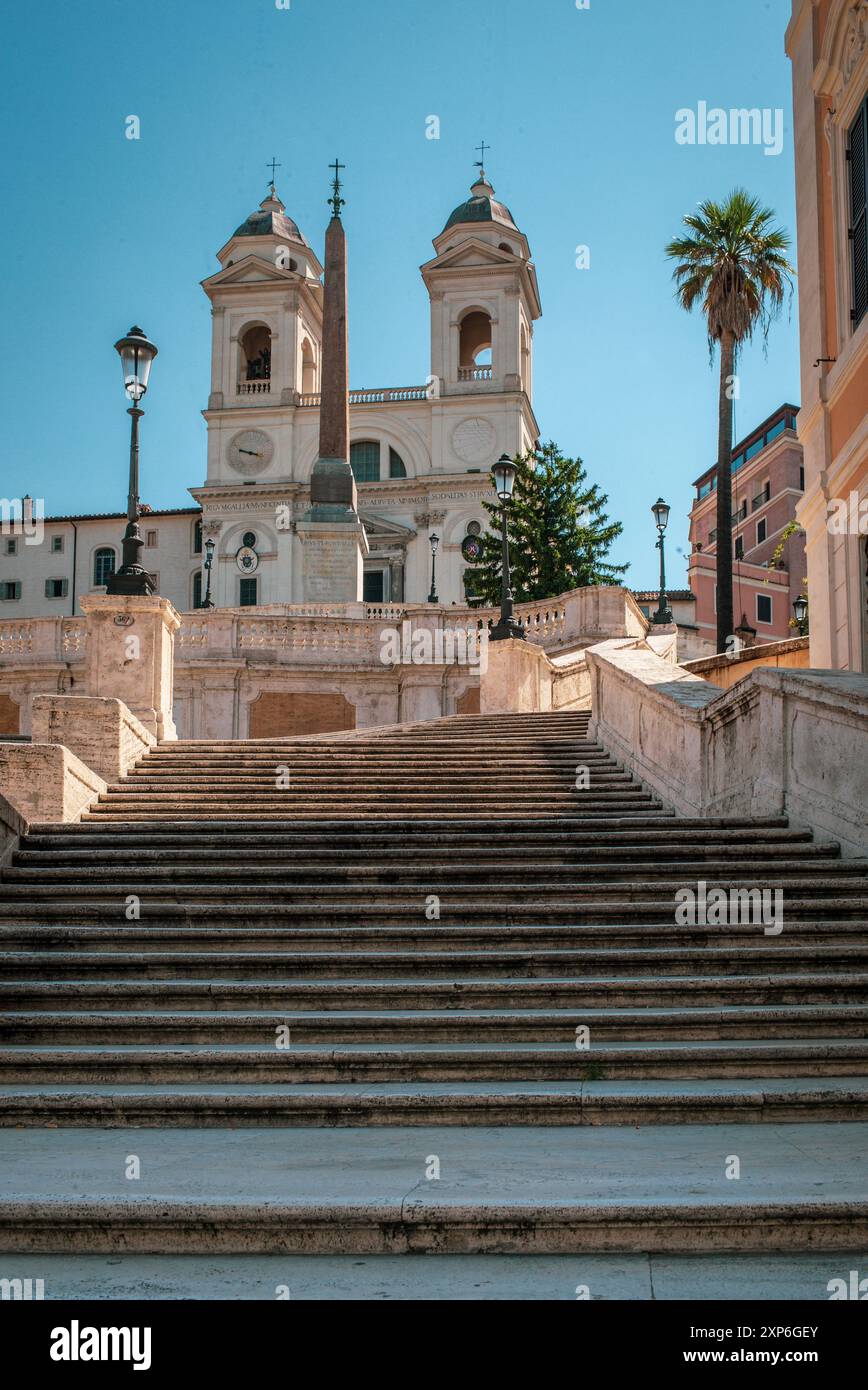 the Spanish Stairs in Rome during lockdown. Abandoned Stock Photo - Alamy