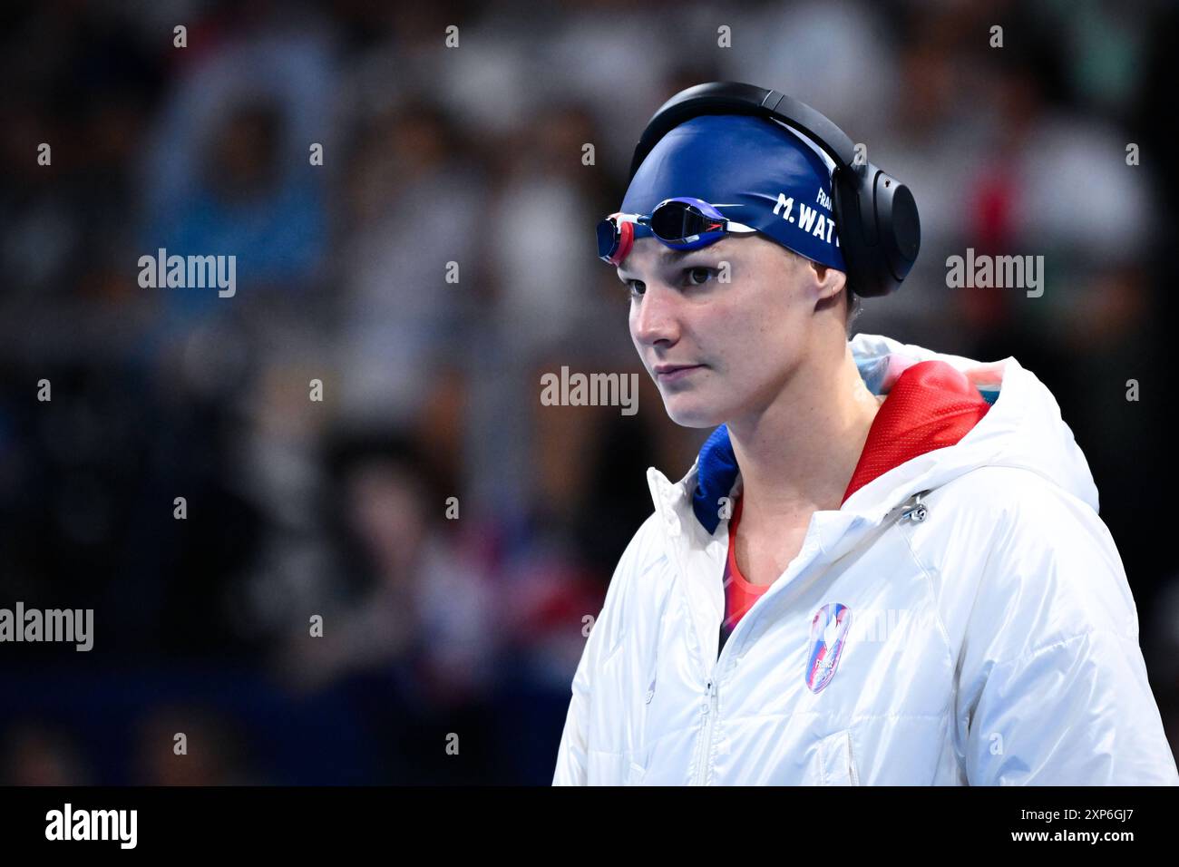 Paris, France. 3rd Aug 2024. WATTEL Marie (FRA), Swimming, Mixed 4 x ...