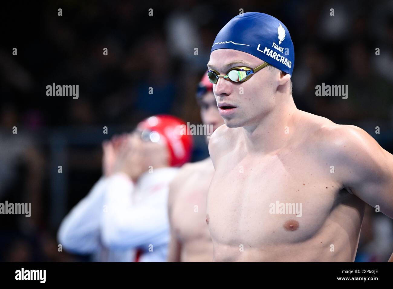 Paris, France. 3rd Aug 2024. Leon Marchand of France, Swimming, Mixed 4 ...