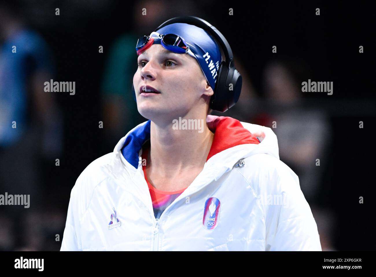 Paris, France. 3rd Aug 2024. WATTEL Marie (FRA), Swimming, Mixed 4 x ...