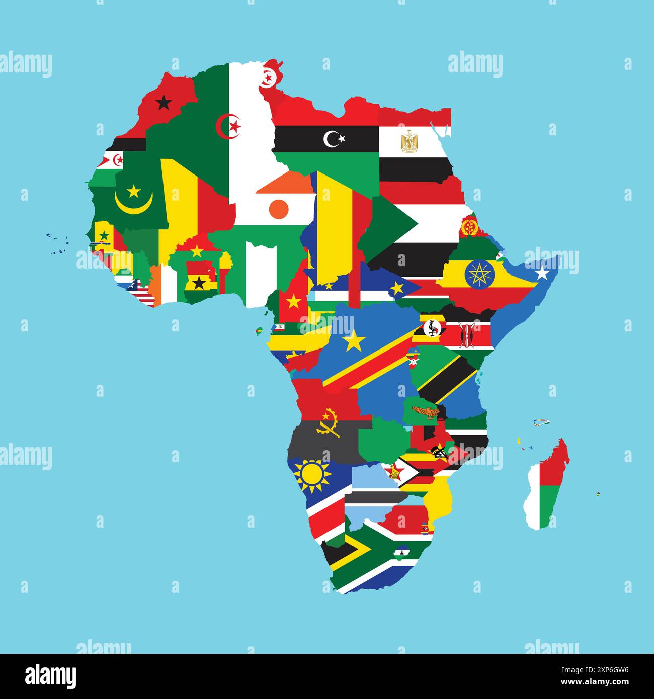 African continent map hi-res stock photography and images - Alamy
