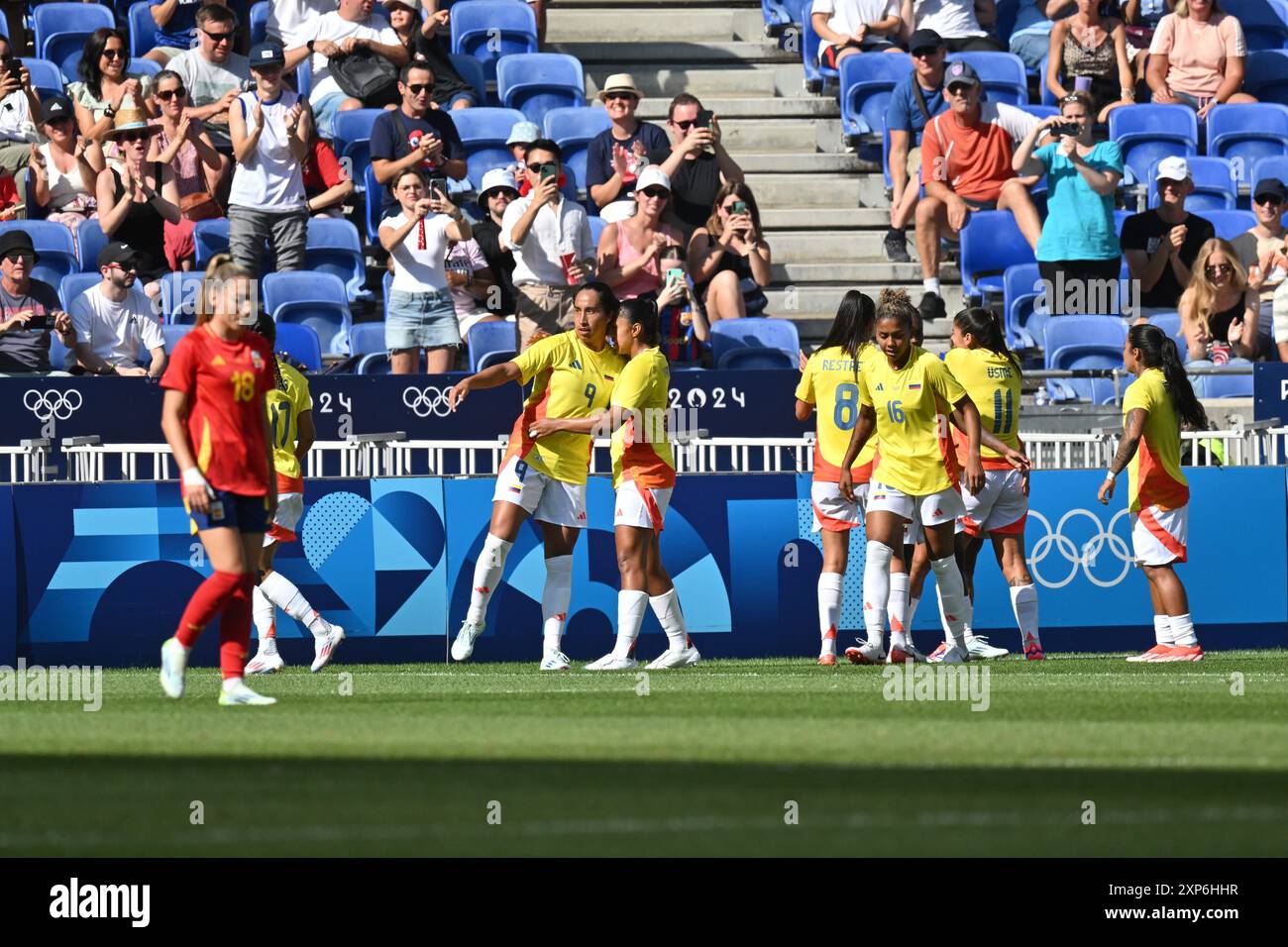 Paris, France. 3rd Aug 2024. Mayra Ramirez of Colombia celebrates a ...