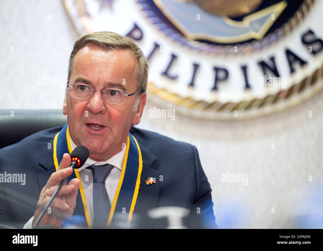 Manila, Philippines. 04th Aug, 2024. Defense Minister Boris Pistorius ...