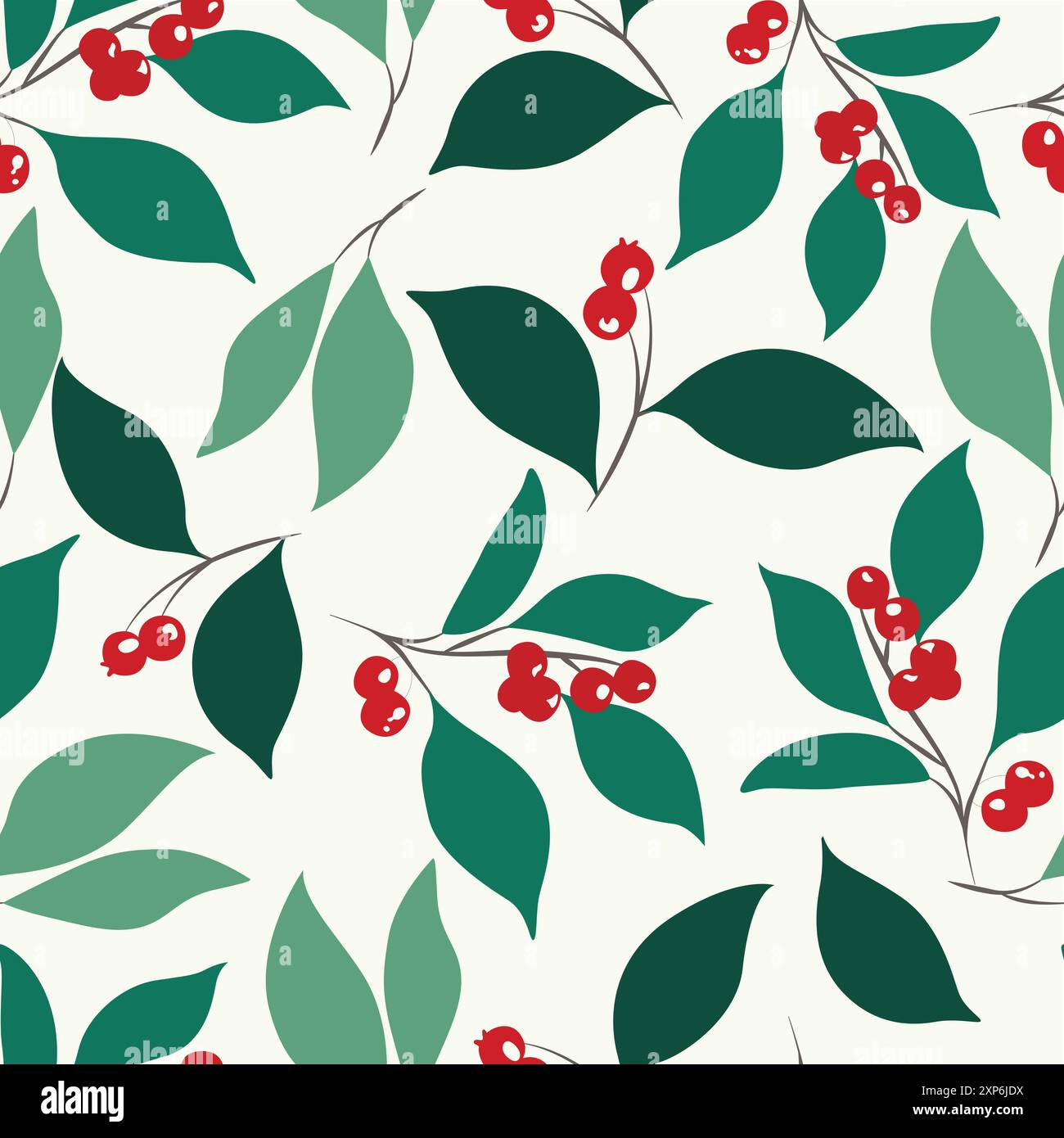 A charming vector pattern of flowers and leaves, intricately detailed ...