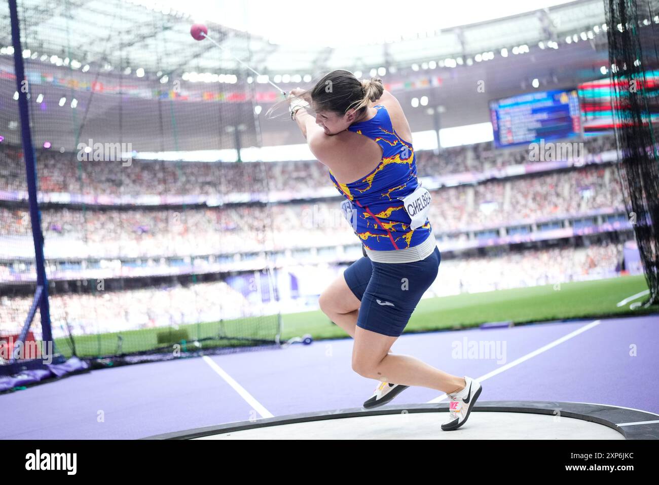Bianca Florentina Ghelber, of Romania, competes in the women's hammer ...