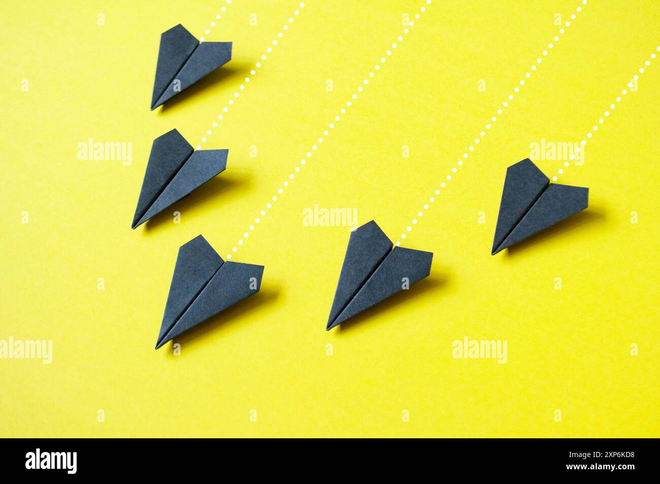 Black paper airplane origami hi-res stock photography and images - Alamy