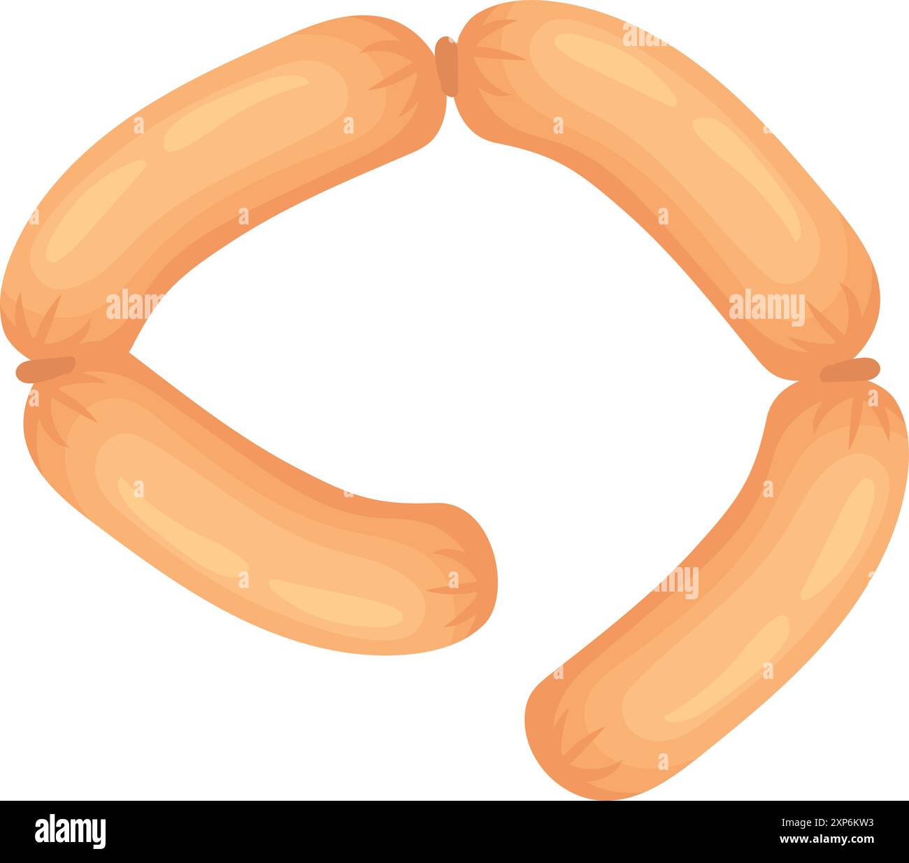Sausages chain cartoon icon. Tasty food meal Stock Vector Image & Art ...