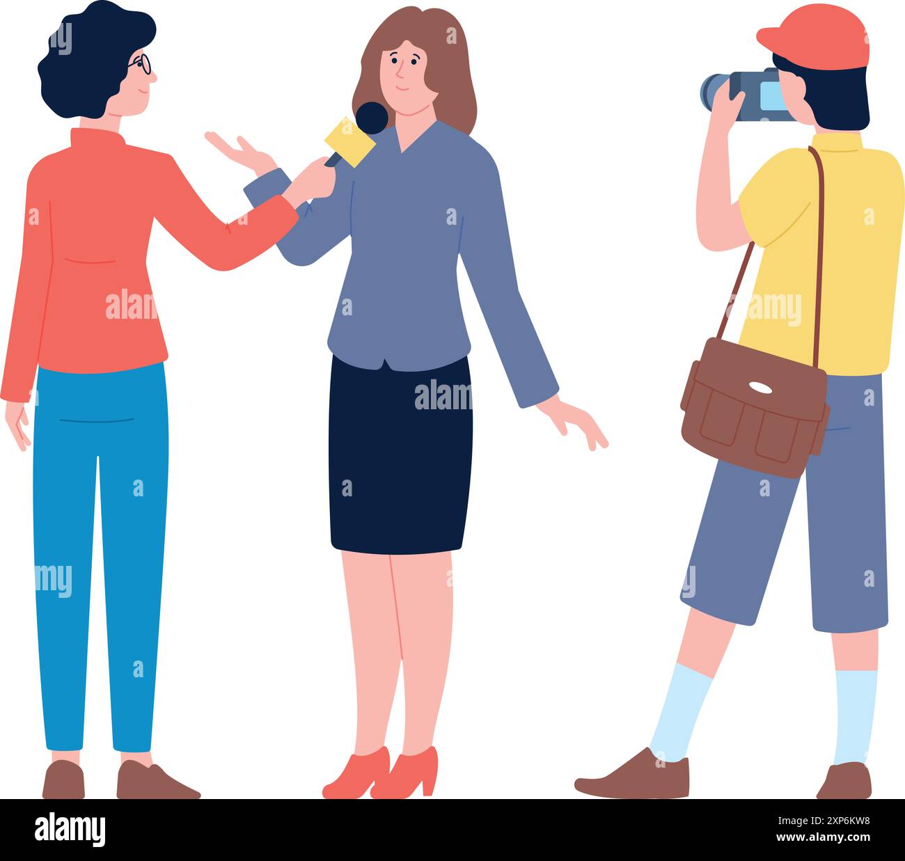 Reporters interview Cut Out Stock Images & Pictures - Alamy
