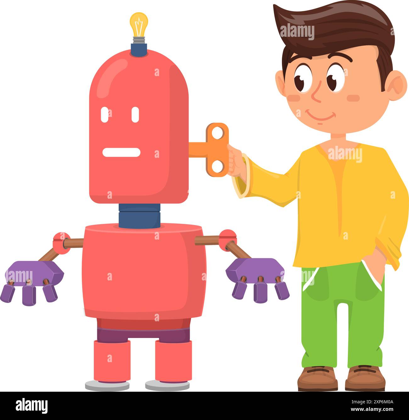 Funny toy robot in Stock Vector Images - Alamy