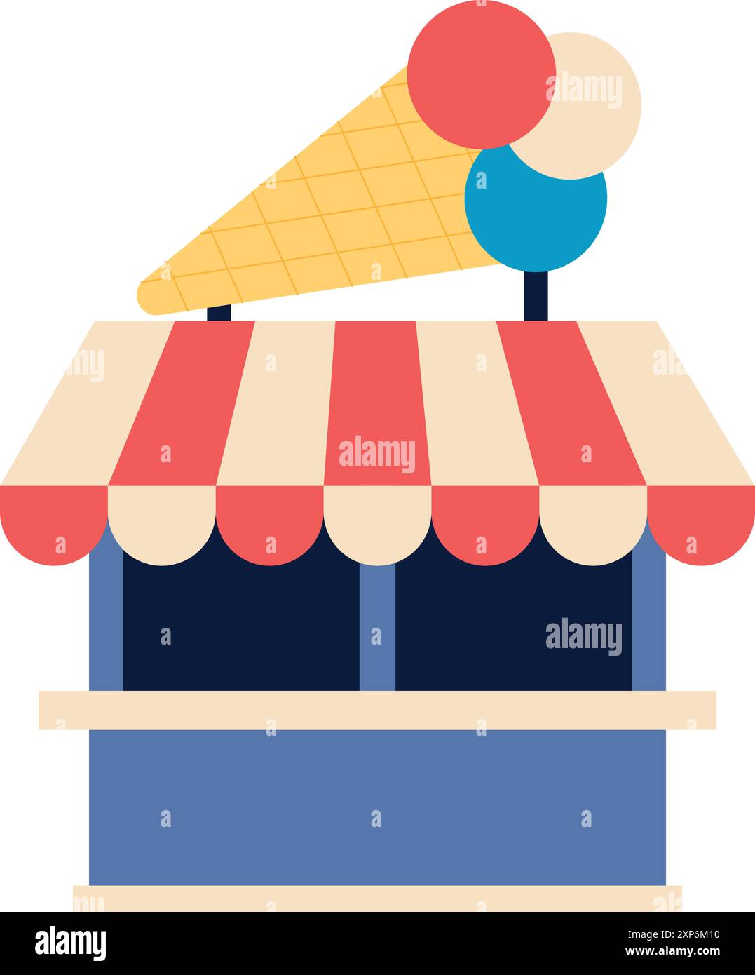 Ice cream stall color icon. Market stand Stock Vector Image & Art - Alamy