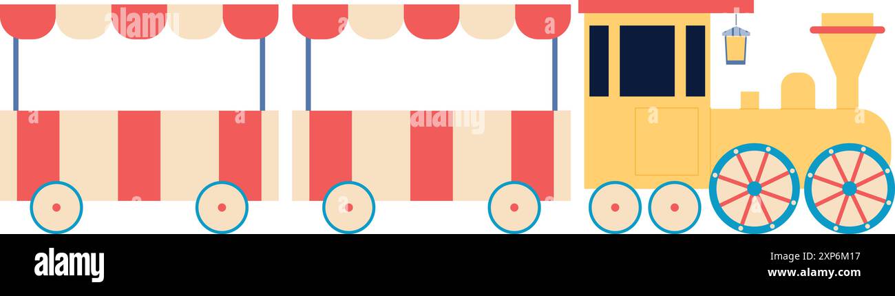 Amusement park train icon. Funfair ride transport Stock Vector Image ...