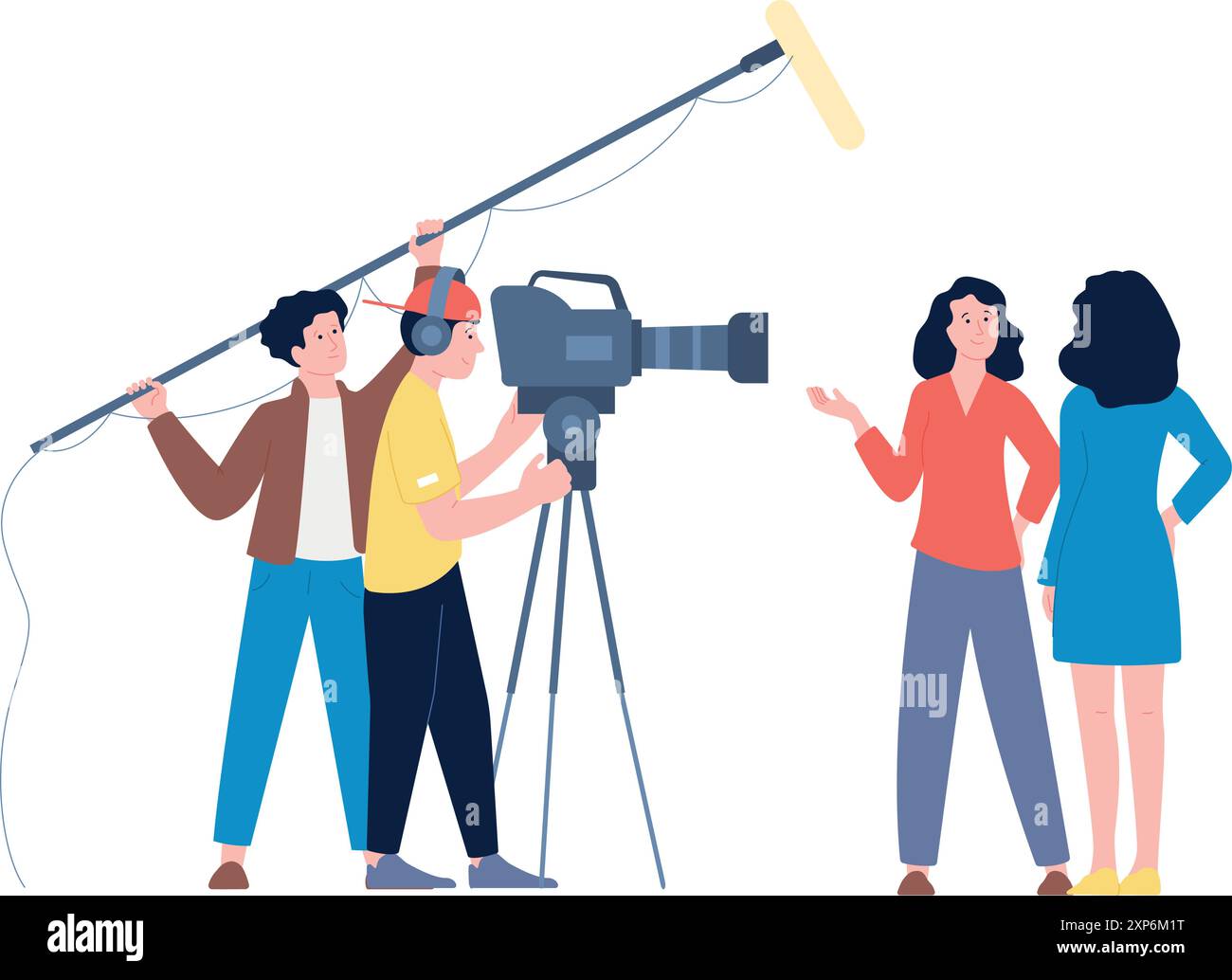 Tv production team studio Stock Vector Images - Alamy