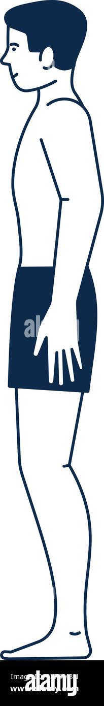 Man side view. Male body figure icon Stock Vector Image & Art - Alamy