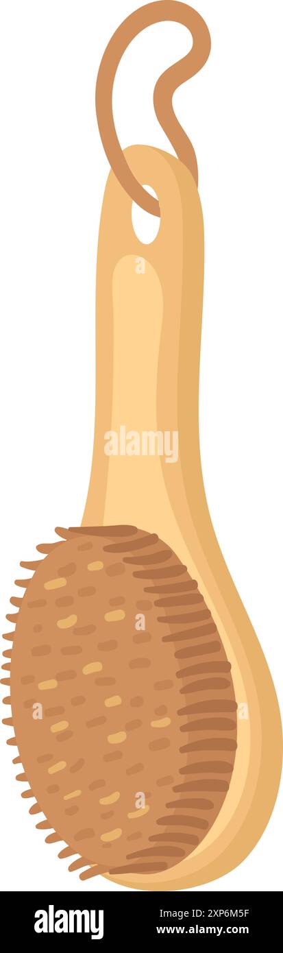 Natural wooden body brush Stock Vector Images - Alamy